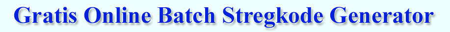 Gratis Online Batch Stregkodegenerator